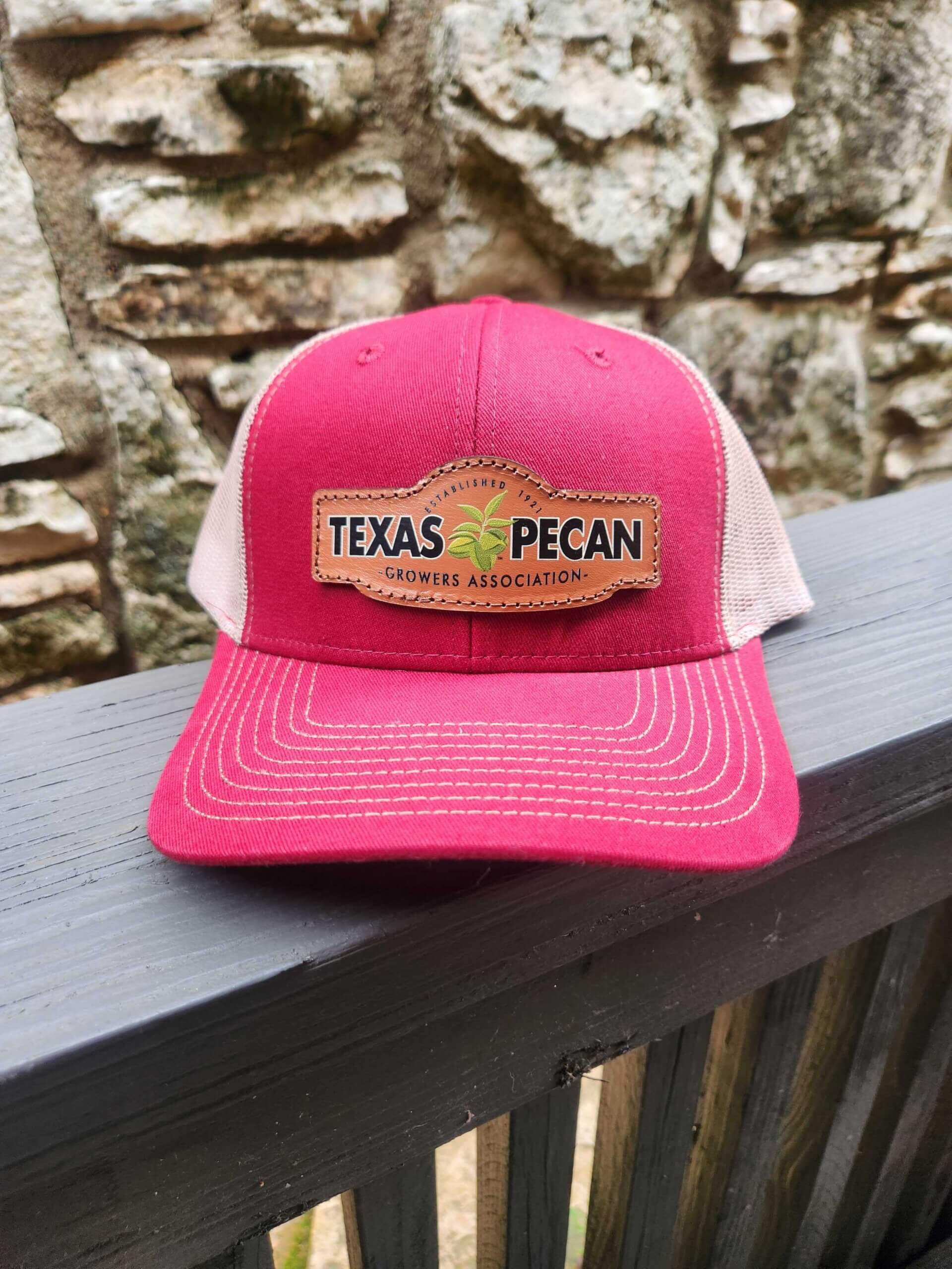 Red and Tan Leather Patch TPGA hat - TPGA